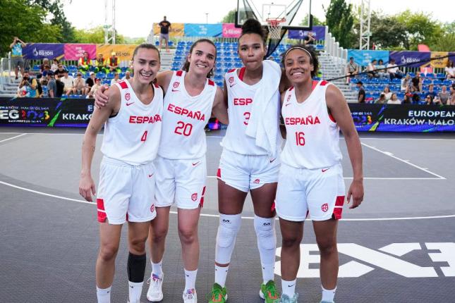 Natalia Rodríguez, bronce en el 3x3 de los Juegos Europeos - Basket Insular
